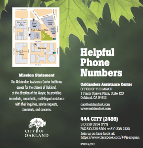 City Contact Information - Occupy Oakland